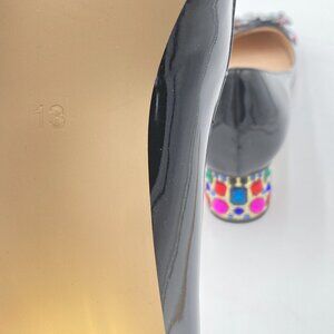 YDN | Shoes | Ydn Women Pointed Toe Bow Pump Colorful Rhinestone Block ...